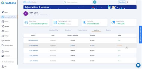 Cancel An Invoice Assistance And Documentation Proabono