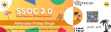 Abhyuday Pratap Singh On Linkedin Socialsummerofcode Opensource