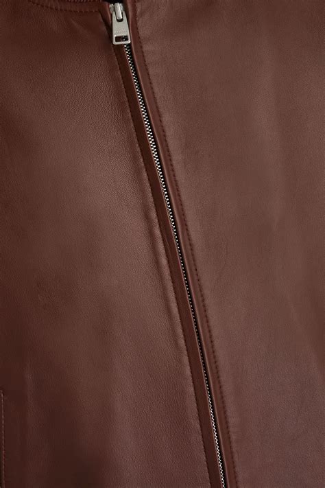 Sandro Leather Bomber Jacket The Outnet