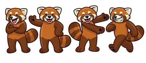 Red Panda Cartoon Vector Art Icons And Graphics For Free Download