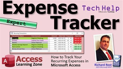 Access Learning Zone On Linkedin How To Track Your Recurring Expenses In Microsoft Access