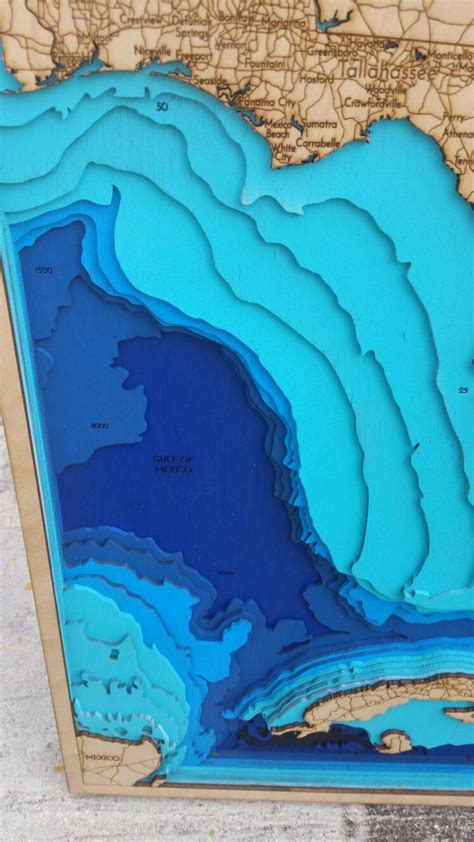 Florida Map Birchplywood 12 Layers Wood Map Laser Cut Map Etsy
