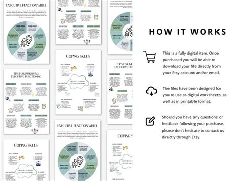 Executive Functioning Worksheets For Adults And Teens Executive Dysfunction Therapy Handouts