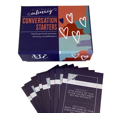 Ultimate Intimacy Conversation Starters Card Deck Romance Intimacy