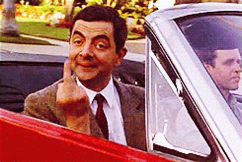 Mr Bean Middle Finger Gifs Tenor