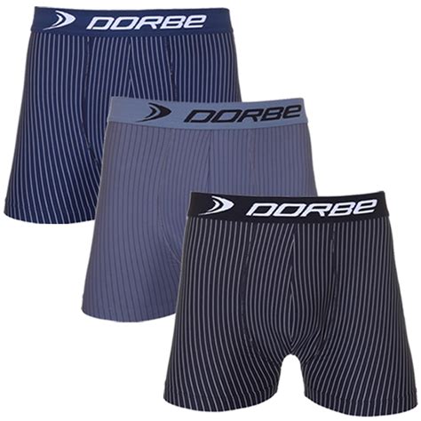 Kit Cuecas Boxer Risca de Giz Microfibra Dorbe Não Enrola Original
