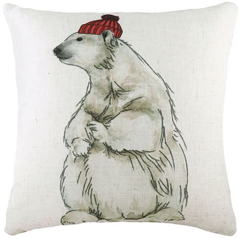 Evans Lichfield Polar Bear Novelty Printed Feather Filled Cushion Diy