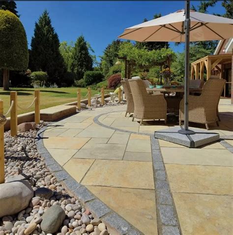 Natural Limestone Paving Abbey Yellow Sawn Edge Morgan Supplies Gloucester