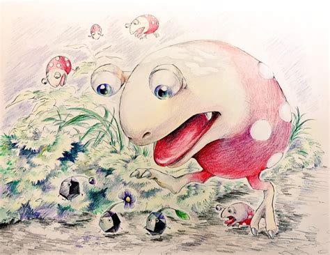 Rock Pikmin And Bulborb Pikmin Drawn By Mintnappa Danbooru