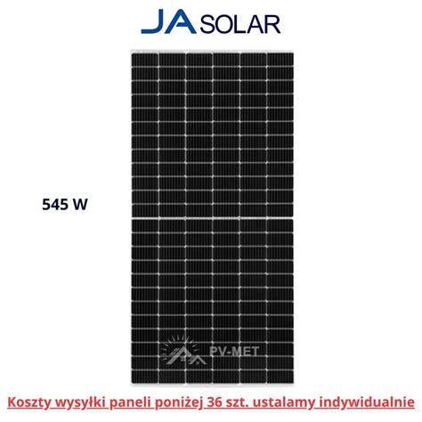 Panel Fotowoltaiczny JA SOLAR 545W JAM72S30 Srebrna Rama