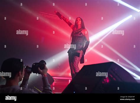 Sonya Tayurskaya Of Little Big A Russian Rave Band Performing Live At