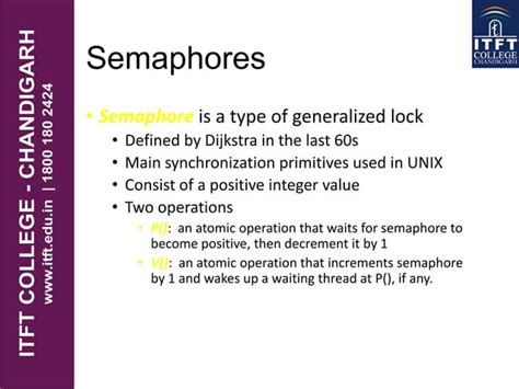 Itftsemaphores And Bounded Buffer Ppt