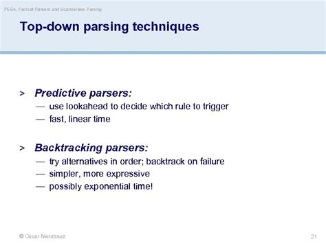 Pegs Packrats And Parser Combinators Prof O