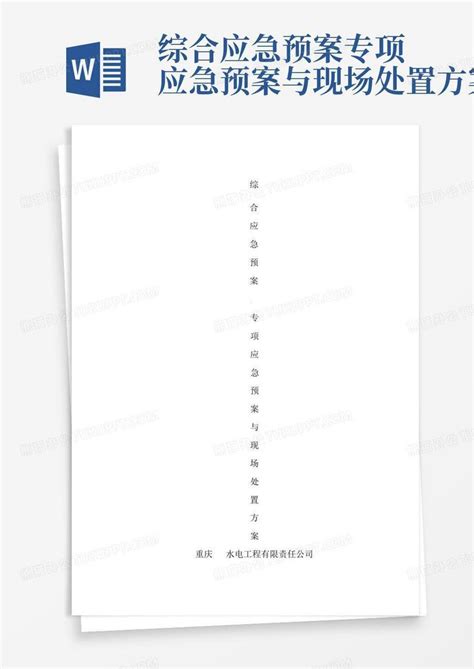 综合应急预案专项应急预案与现场处置方案word模板下载编号qenexjao熊猫办公