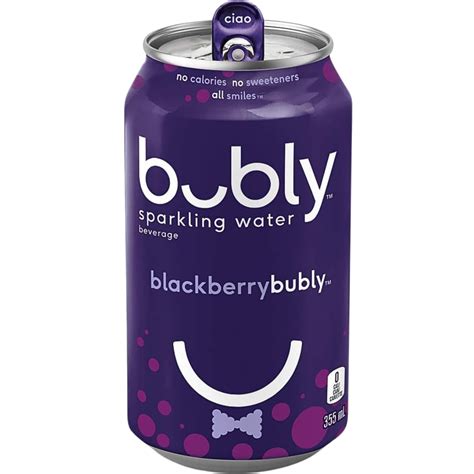 Bubly Sparkling Water Blackberry 355ml Canteen Canada