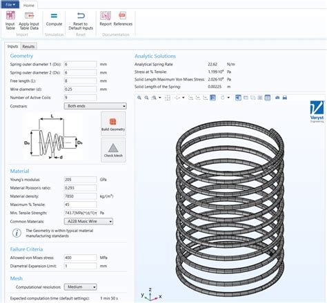 Simulating Compression Springs In A Comsol Multiphysics Application