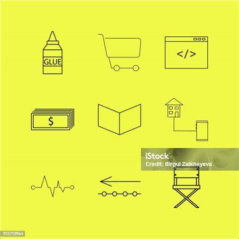 Web 線性圖示集簡單輪廓圖示向量圖形及更多圖示圖片 圖示 插圖 方形 Istock