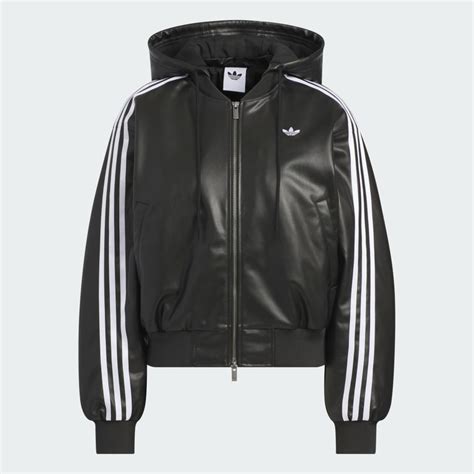 W Pleather Jacket Pad Black Adidas Hong Kong
