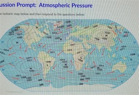 Cussion Prompt Atmospheric Pressure The Isobaric Map