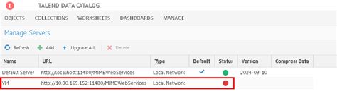Qlik Talend Data Catalog Server Cannot Reach Remote Harvesting Server