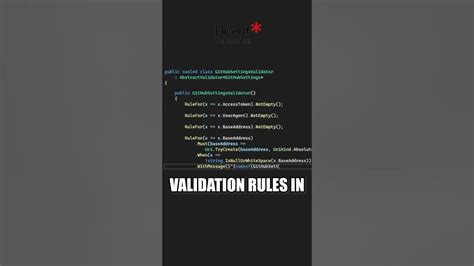 How To Write A Validator With Fluentvalidation Shorts Youtube