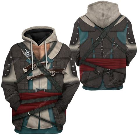 Cosplay Assassins Creed Iv 4 Black Flag Edward Kenway T Shirts Hoodies