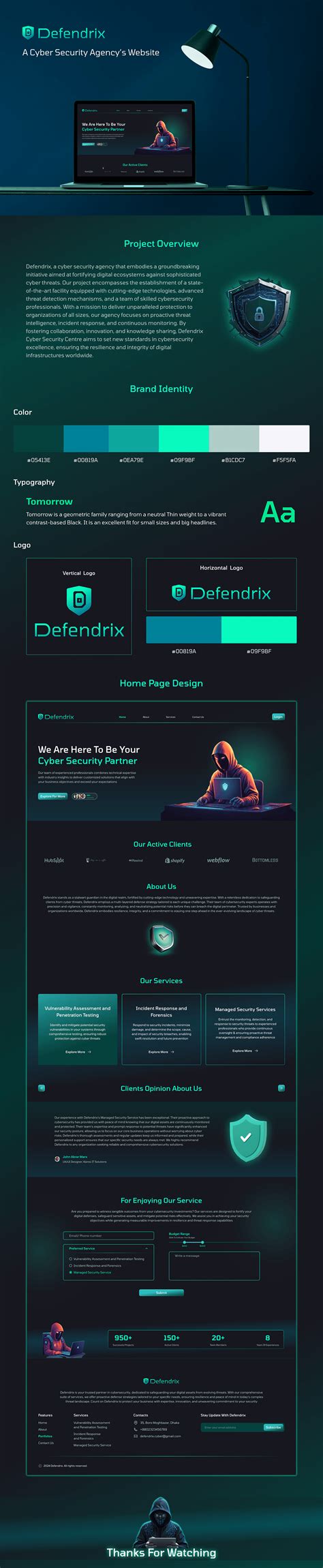 Cyber Security Landing Page Ui Design Behance