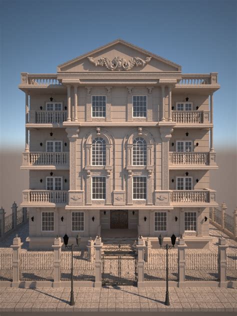 Classic Elevation1 3d Model 23 Max Rvt Free3d