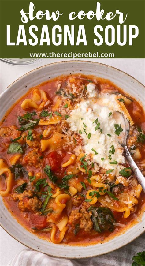 Crockpot Lasagna Soup Quick And Easy The Recipe Rebel Video