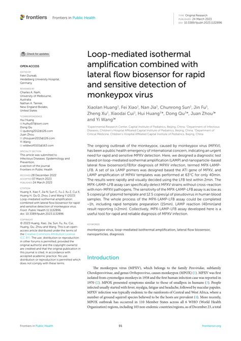 Pdf Loop Mediated Isothermal Amplification Combined With Lateral Flow Biosensor For Rapid And