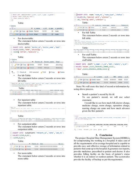 Hospital Database Managementsystemsql Docx Databases Computer Software And Applications