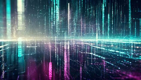 Data Technology Background Big Data Visualization Flow Of Data