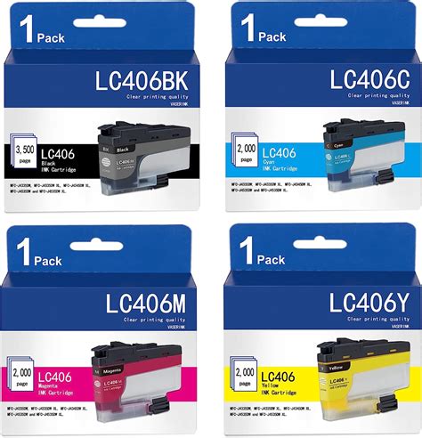 LC High Yield Ink Cartridges Pack Black Cyan Magenta Yellow Vasernk Compatible