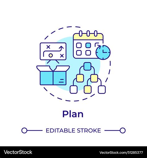 Plan Multi Color Concept Icon Royalty Free Vector Image