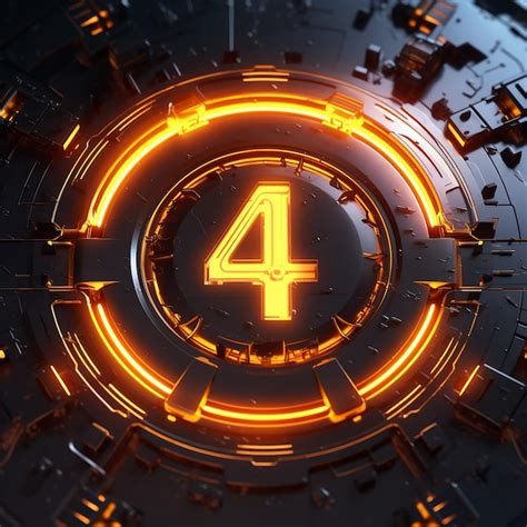 Premium Photo Glowing Digit Number On The Gui