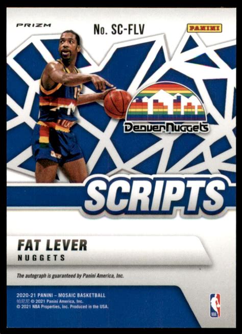 2020 21 Panini Mosaic Scripts Orange 15 Fat Lever Nm Mt