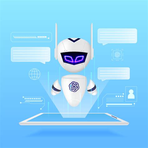 Chat Ai Robot And Futuristic Interface 21676853 Vector Art At Vecteezy
