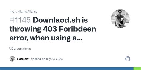 Downlaod Sh Is Throwing 403 Foribdeen Error When Using A Freshly Generated Url Token · Issue