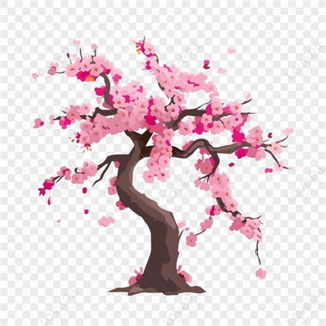Cherry Blossom Clipart Sakura Tree Illustration Na May Pink Na Bulaklak