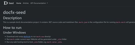 releases · dotnet docfx · github