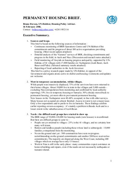 Permanent Housing Brief Alnap