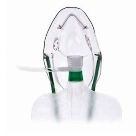 Mascarilla para oxígeno de alta concentración pediátrica caja con 50