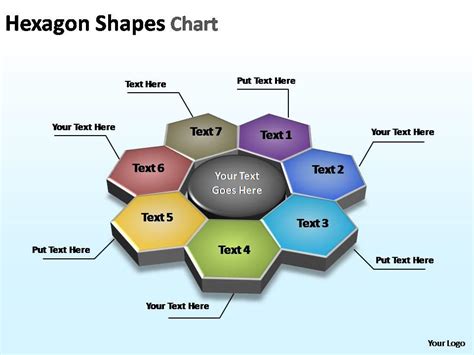 Hexagon Shapes Chart Editable Powerpoint Slides Templates PowerPoint