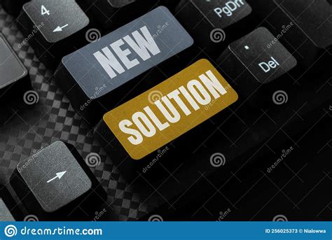 Handwriting Text New Solution Business Idea Modern Innovation Latest