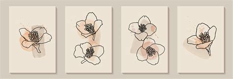 창의적인 미니멀한 손은 수채화 원 얼룩과 스트로크와 손으로 그린 낙서 재스민 윤곽으로 추상 미술 배경을 그렸습니다 벽 장식 엽서 포스터 또는 브로셔 를 위한 디자인 0명에