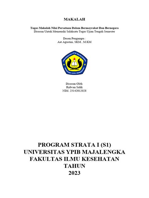 Makalah Persatuan Dan Kesatuan Bangsa Indonesia Dari Masa Ke Masa Pdf