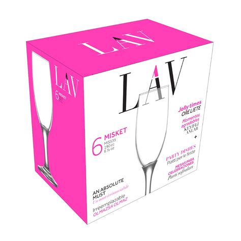 Lav Misket 6 Piece Champagne Glasses Set 65 Oz Lav Us