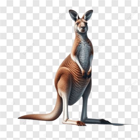 Wild Kangaroo Isolated Portrait Australian Animal Kangaroo Isolated