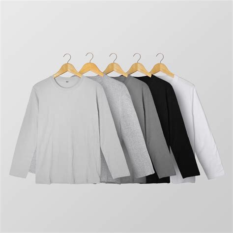 Jual Kaos Polos LENGAN PANJANG Cotton Combed 30S PREMIUM Reguler Fit