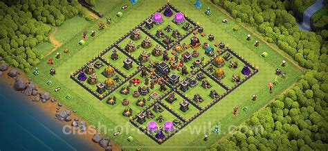 Trophy Defense Base Th9 With Link Clash Of Clans 2024 Town Hall